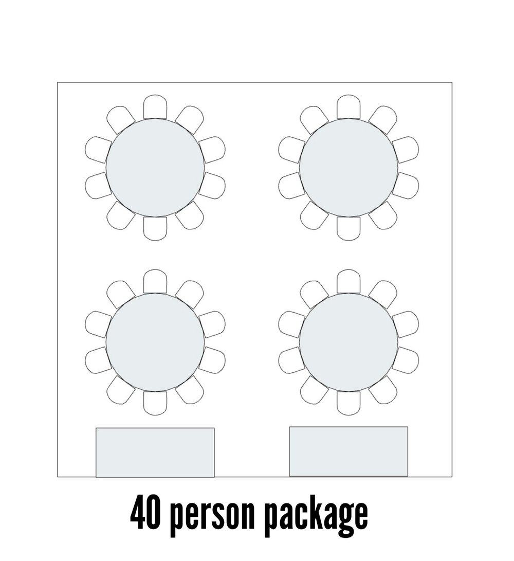 Tent Rental Package for 40 Guests - North Shore Tent Rental